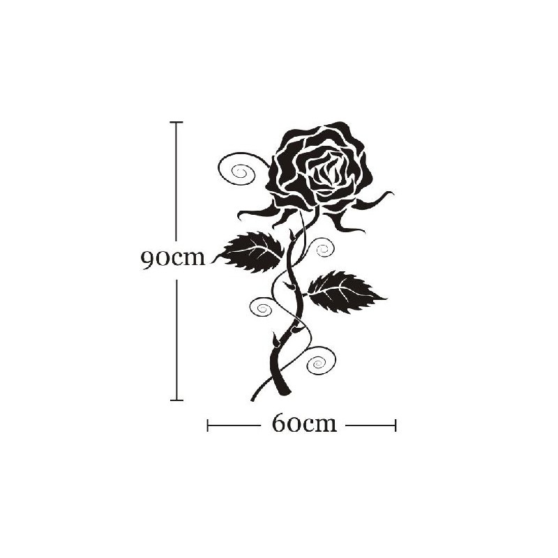 ROSE - SELF ADHESIVE FLOWER - CAR VEHICLE DECORATION STICKER